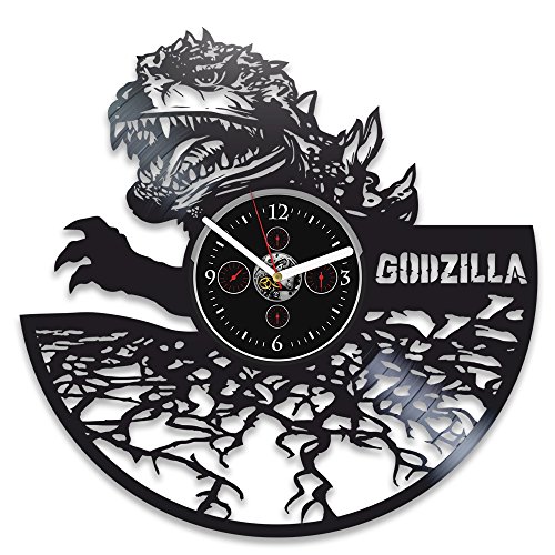 Buy RainbowClocks Godzilla Record Clock 12 inch Godzilla Clock Godzilla ...