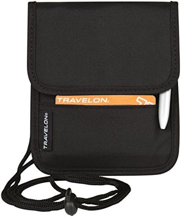 Travelon Folding Id and Boarding Pass Holder, Black, 5 x 9 x .25 ...