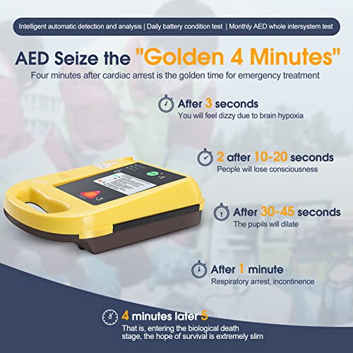 Defibrillator Portable AED Machine Automated External Biphasic ...
