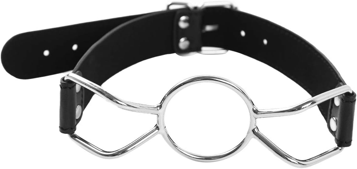 Amazon.de: dPois PU Leder Mundknebel Extreme Mundsperre mit Metall O-Ring Harness Kopf Geschirr ...