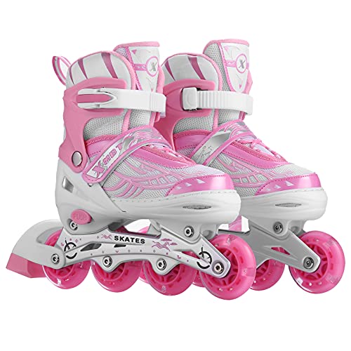 ANCHEER Inline Skates for Kids, Adjustable with Light Up Wheels ...