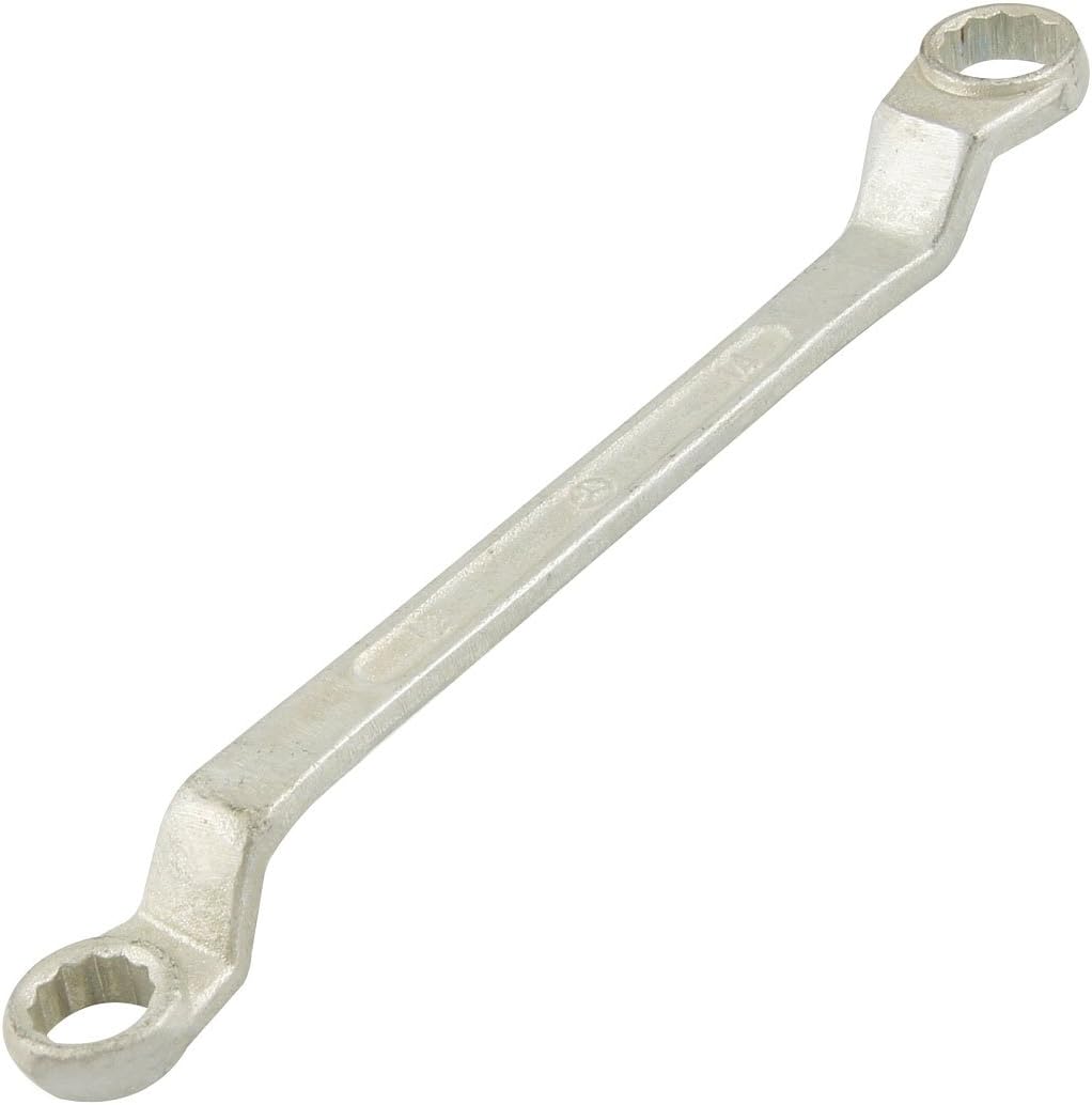 uxcell Dual Offset Ring 12 Point 12mm 14mm Silver Tone Metal Box End ...