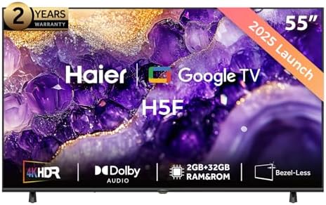 Haier 55 Inch 4K UHD Smart Google TV | Dolby Audio | HDR 10 | Gaming ...
