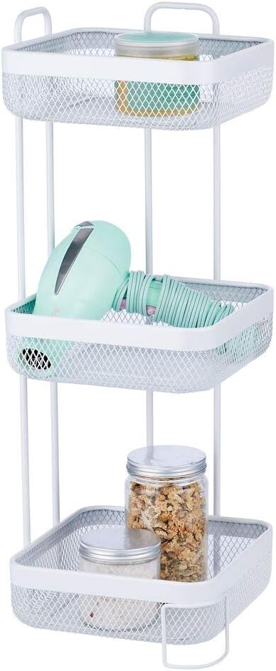 Amazon.de: mDesign praktisches Badregal schmal – kleine Badablage mit 3 ...