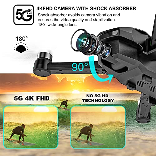 Riison GPS 4K UHD Drone with 130°FOV Camera Camera for Adults , 5Ghz ...