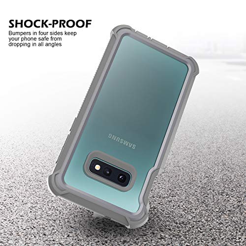 Dexnor for Galaxy S10E Case with Built-in Screen Protector Clear Rugged Full Body Protective ...