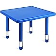 Amazon.com: Plastic Classroom Table 24'' Square Height Adjustable ...
