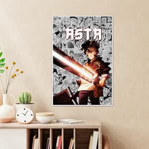 TenorArts Asta Poster Black Clover Anime Wall Posters with Thick 300 ...