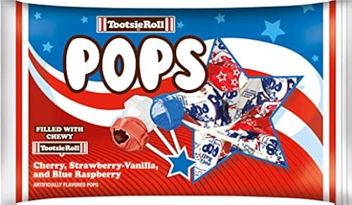 Patriotic Tootsie Roll Pops Cherry, Strawberry Vanilla and Blue ...