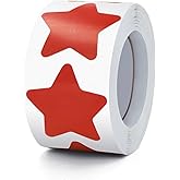 Amazon.com : Red Star Stickers Roll 1 inch Self Adhesive Sparkly Shiny ...