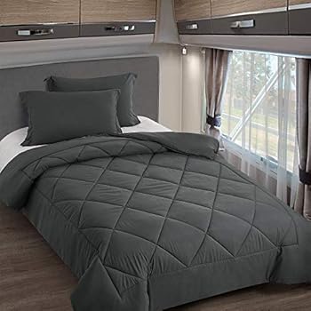 Amazon.com: Byourbed Short Queen Comforter - RV Bedding - Glacier Gray ...
