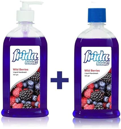 Frida Hands Wild Berries Liquid Hand Soap with Pump, 520 gm with Wild ...