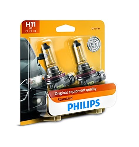 PHILIPS - 12362B2 H11 Standard Halogen Replacement Headlight Bulb, 2 ...