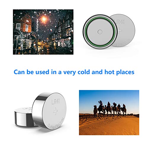 POWEROWL High Capacity LR41 Batteries 40 Pack, AG3 L736 392 384 192 Premium Alkaline Battery 1 ...