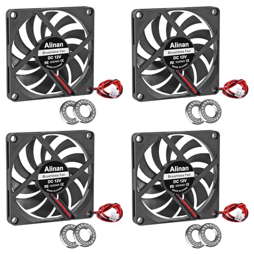 Mua Alinan 4pcs 8010 80mm x 10mm 12V Dual Ball Bearings Brushless Fan ...