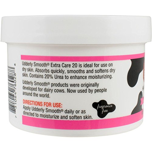 Udderly Smooth Extra Care Cream with 20% Urea for dry skin, Unscented ...