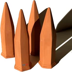 HydroSpike ClaySpike (4-Pack) Plant Terracotta Watering Spikes Kit for ...