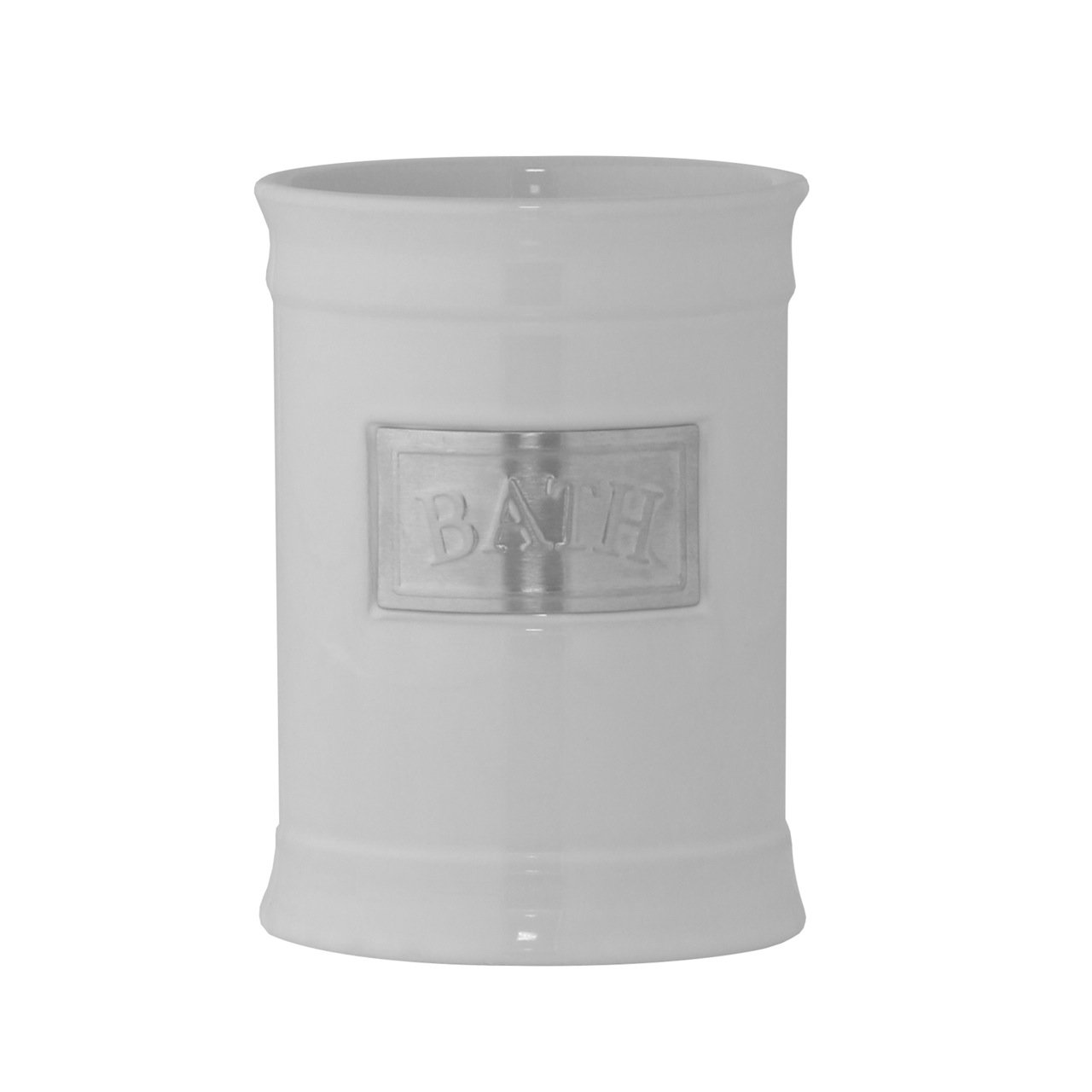 Accessori per il bagno dotazione con scudo bianco bicchieri come ...