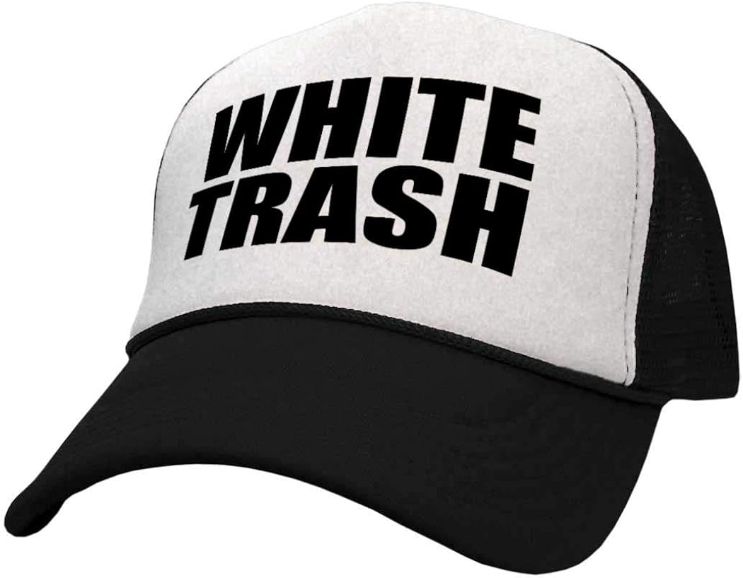 Nurple White Trash - Redneck Hick Hillbilly | Black Trucker Style Retro ...