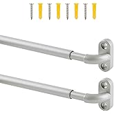 Amazon.com: TYRON 2 Pack Screwed Sash Curtain Rod Adjustable 8-12 Inch ...