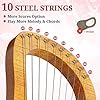 Lyra Harp 10 Strings - Premium Mahogany Wood Bone Saddle Ancient Greece ...