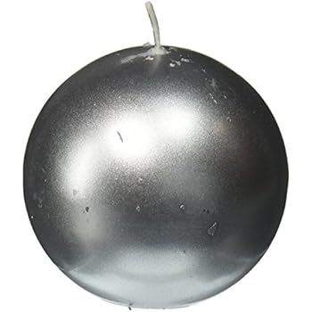 Amazon.com: Zest Candle 6-Piece Ball Candles, 3-Inch, Metallic Silver ...