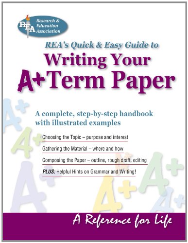 Amazon.com: Writing Your A+ Term Paper (Reference): 9780878917853: The ...