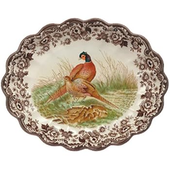 Amazon.com | Spode Woodland Turkey Rectangular Platter: Serving Platter ...