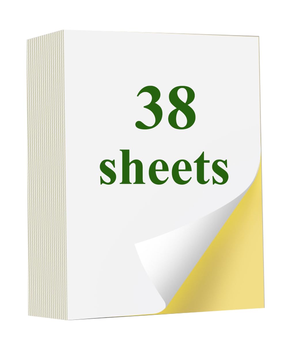 Mua 43 Sheets of Sticker Paper- White Matte Printable Sticker Paper for ...