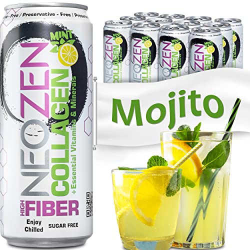 NEOZEN Collagen Health Drink Mojito Flavor - Zero Sugar, Fiber, Protein ...