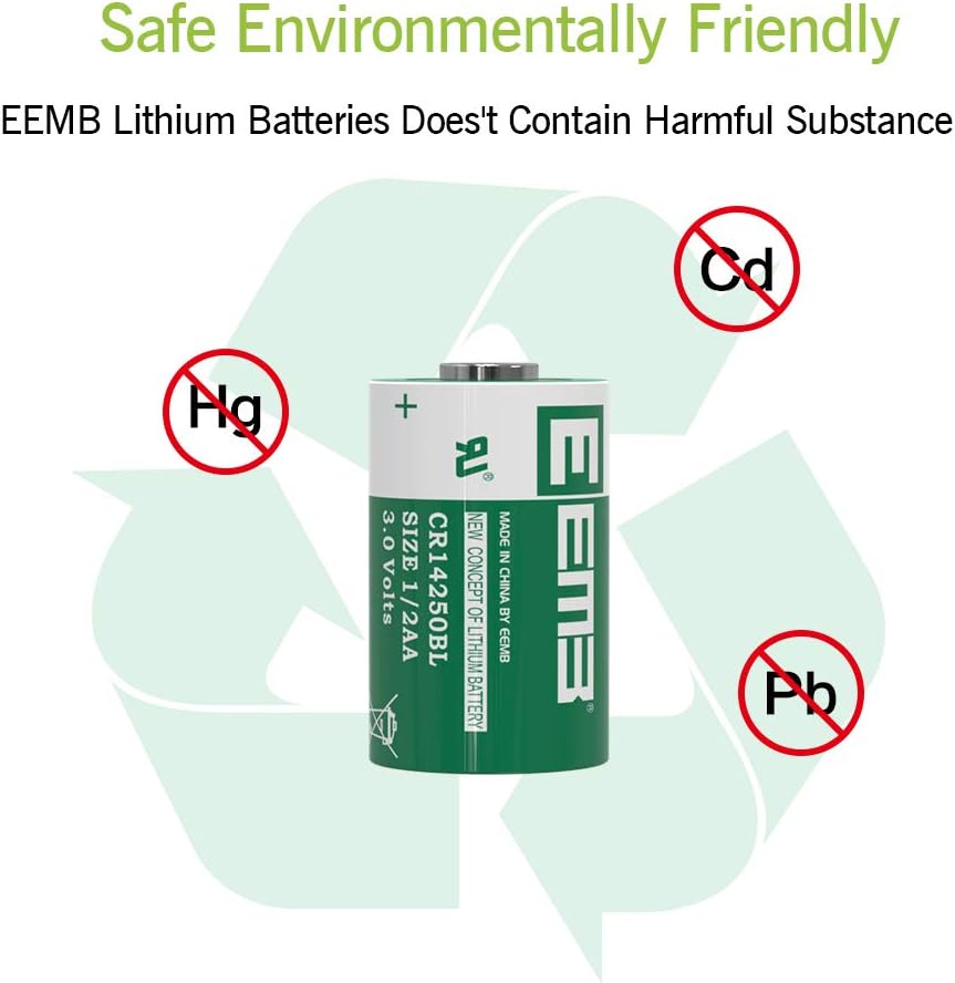 10X EEMB CR 14250 1/2 AA 3V Lithium Battery for Suunto D4i, D6i, and D9 ...