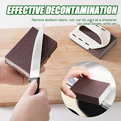 Emery Sponge,Upgrade 9Pcs Set with Handle Nano Carborundum Sponge for ...