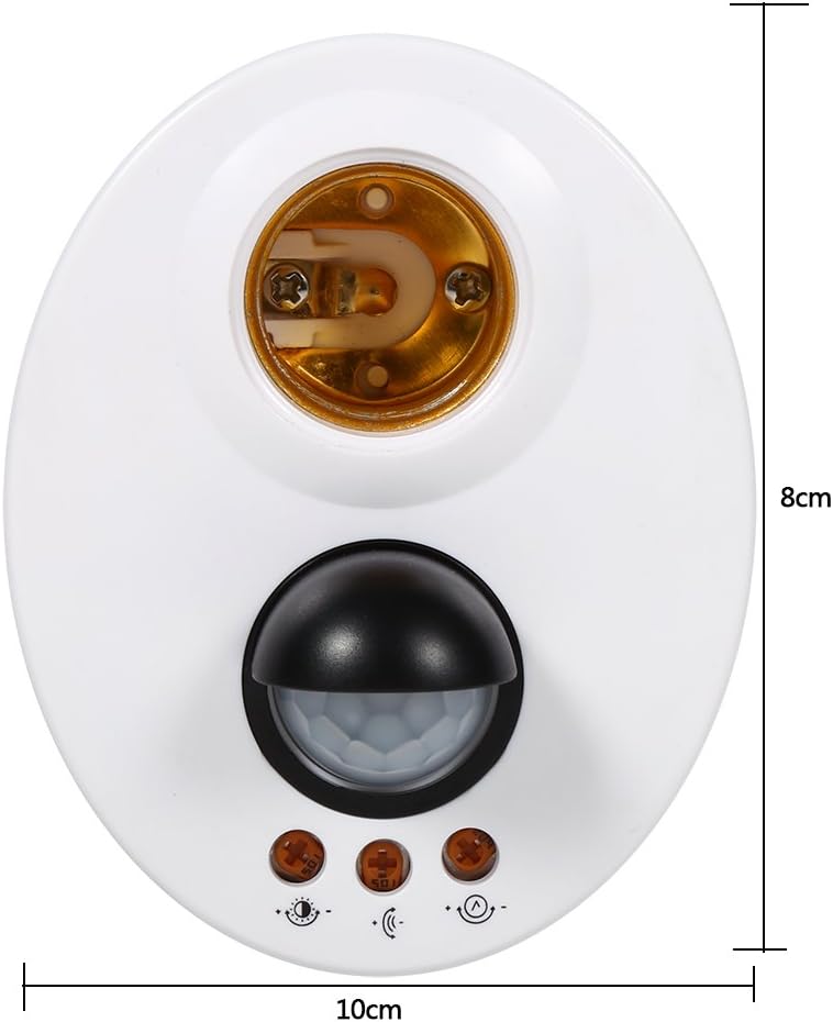 E27 110-250V Automatic IR Infrared Sensor Light Socket Base Lamp Holder ...