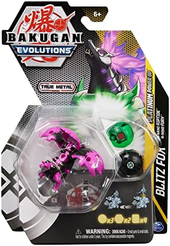 Bakugan Evolutions, Power Up Pack, True Metal Bakugan Action Figure and ...