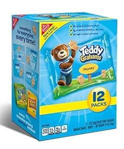 Amazon.com: Teddy Graham Crackers (Honey, 1-Ounce Bags, 12 Count)