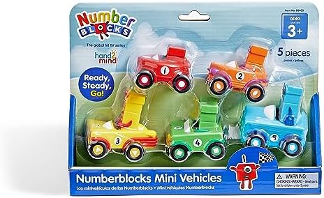 hand2mind Numberblocks Mini Vehicles, Toy Vehicle Playsets, Race Car ...