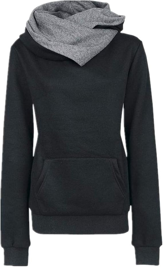 U/A Sweater Suéter para mujer, color sólido, con capucha, parte ...