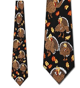 Amazon.com: Thanksgiving TIES Turkeys Neckties: Clothing