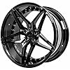 AC Wheels AC01 | Staggered 20 Inch Rims (Set of 4 Wheels) - Gloss Black Finish - Fits Most ...