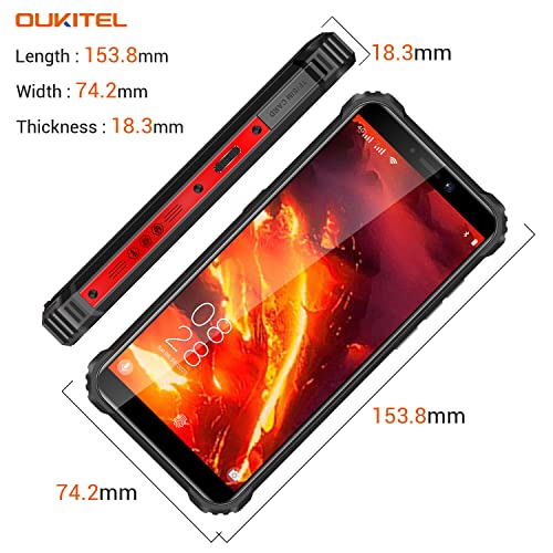 OUKITEL WP5 Pro Rugged Unlocked Smartphone, 5.5''HD+ Screen, 8000mAh ...