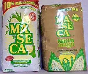 Maseca Nixtamasa Corn Masa Flour 4.4 Lb & White Maseca Corn Flour ...