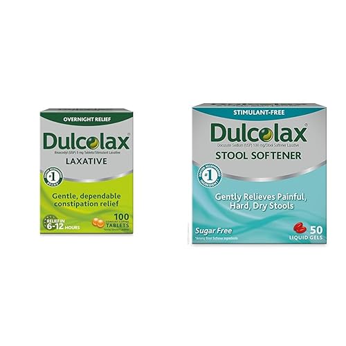 Dulcolax Stimulant Laxative Tablets (100 Count) Gentle Overnight ...