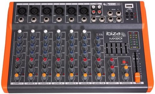 ibiza light Compact Sized 8 Channel Music Mixer – BigaMart