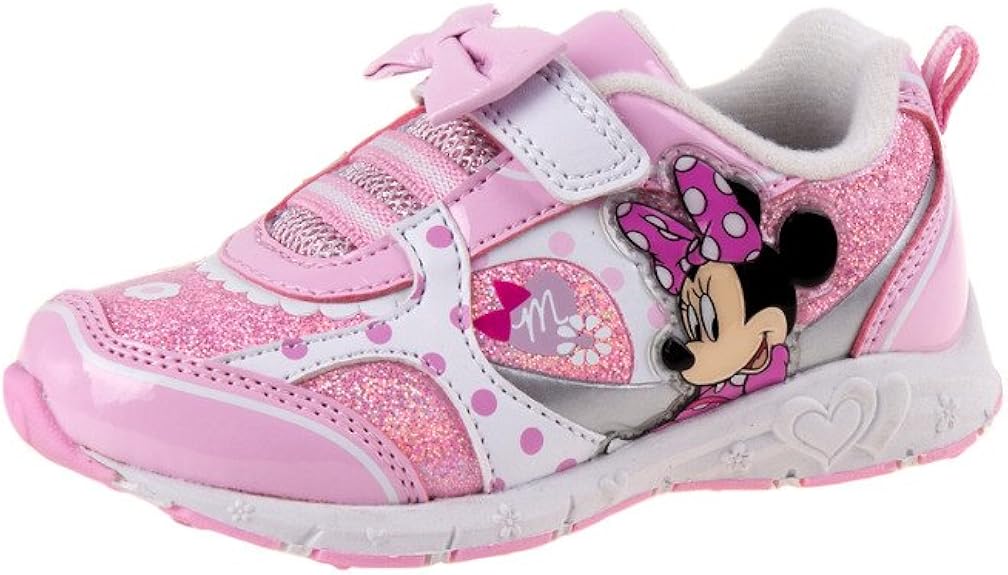 Amazon.com | Disney Girls' Minnie Mouse Light Up Sneakers 11 Little ...