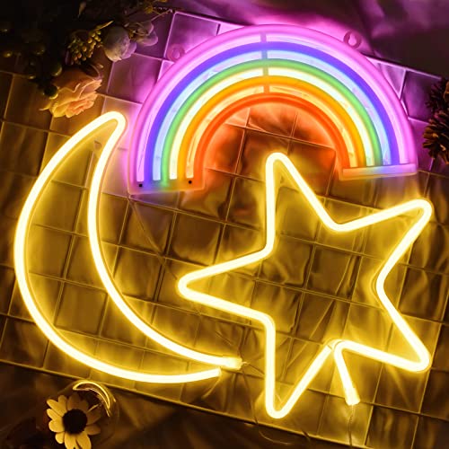 Neon Lights Sign 3-Pack Neon LED Signs For Bedroom Wall Decor Birthday ...