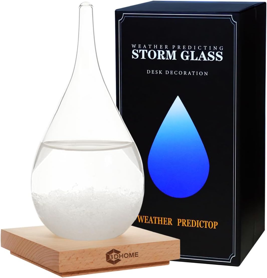 Storm Glass Water Drop Shaped Crystal Ball, Christmas Decoration Storm ...