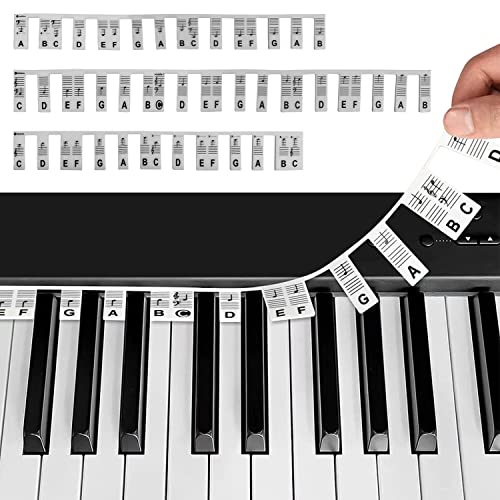 Mua Removable Piano Keyboard Note Labels, Reusable Piano Notes Silicone ...