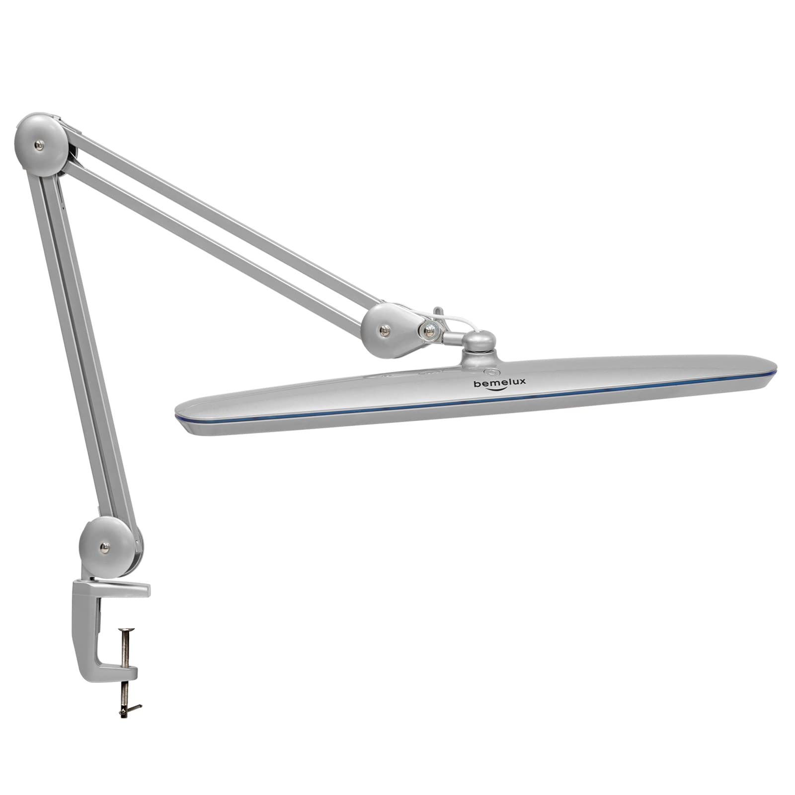 bemelux Task Lamp with Clamp, Bright 117PCS LEDs, Metal Swing Arm 24W ...