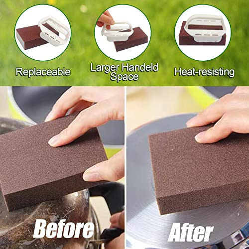 Emery Sponge,Upgrade 9Pcs Set with Handle Nano Carborundum Sponge for ...