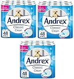 Andrex Classic Clean Toilet Tissue, 48 Toilet Rolls: Amazon.co.uk ...